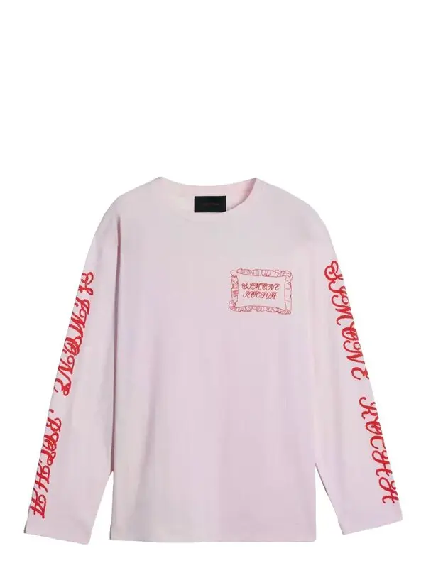 Simone Rocha Long-sleeved Printed T-shirt - Pink