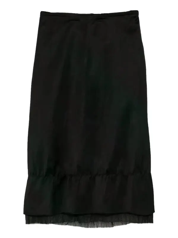 TOTEME Satin Midi Skirt - Black