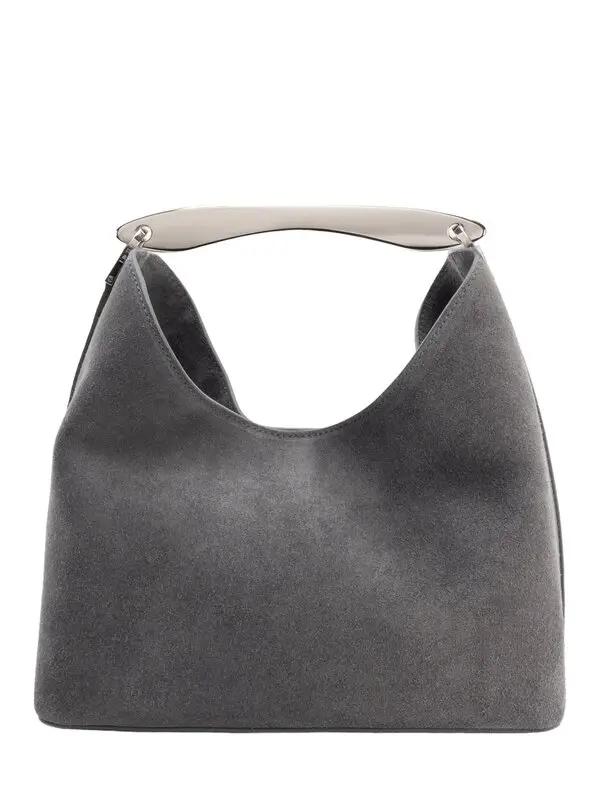 ELLEME Boomerang Large Suede Top Handle Bag - Grey