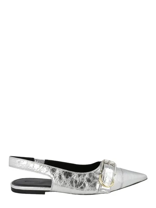 Givenchy Voyou Slingback Flats - Silver