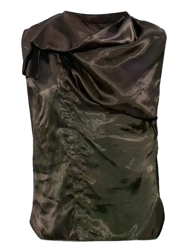 Rick Owens Island Ruffled Top - Brown