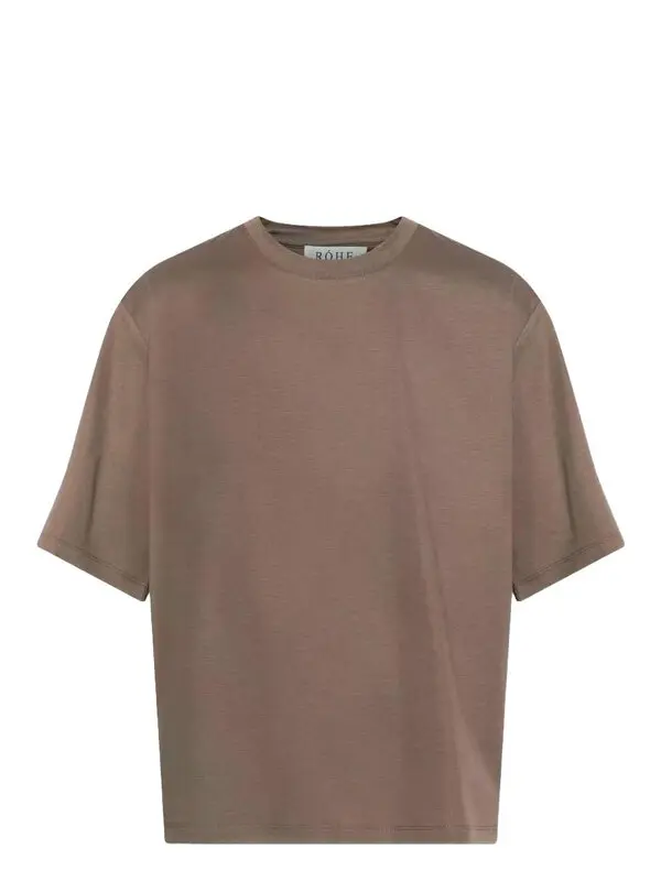 RÓHE Crew-neck Short-sleeve T-shirt - Brown