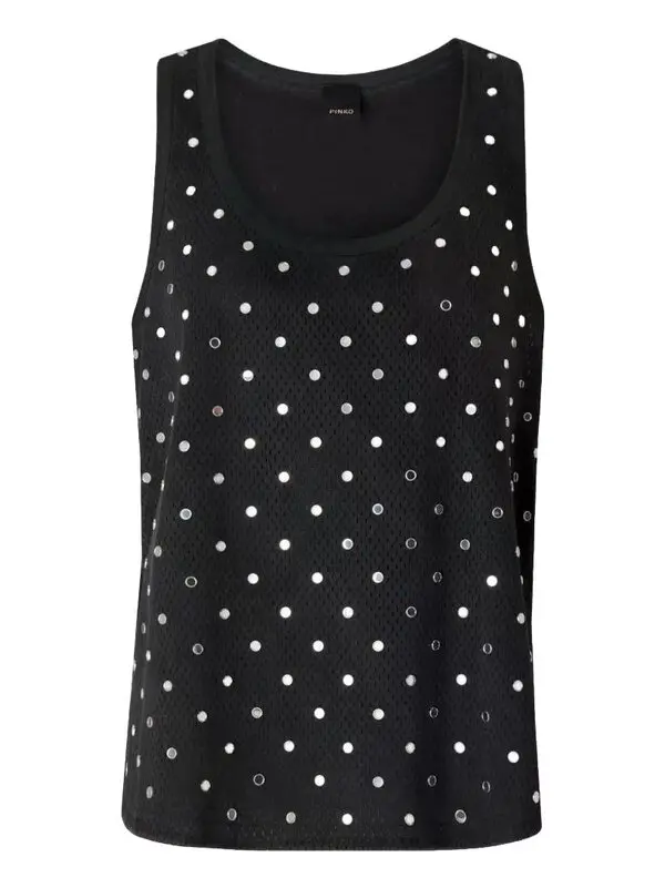 Pinko Mirror-detail Tank Top - Black