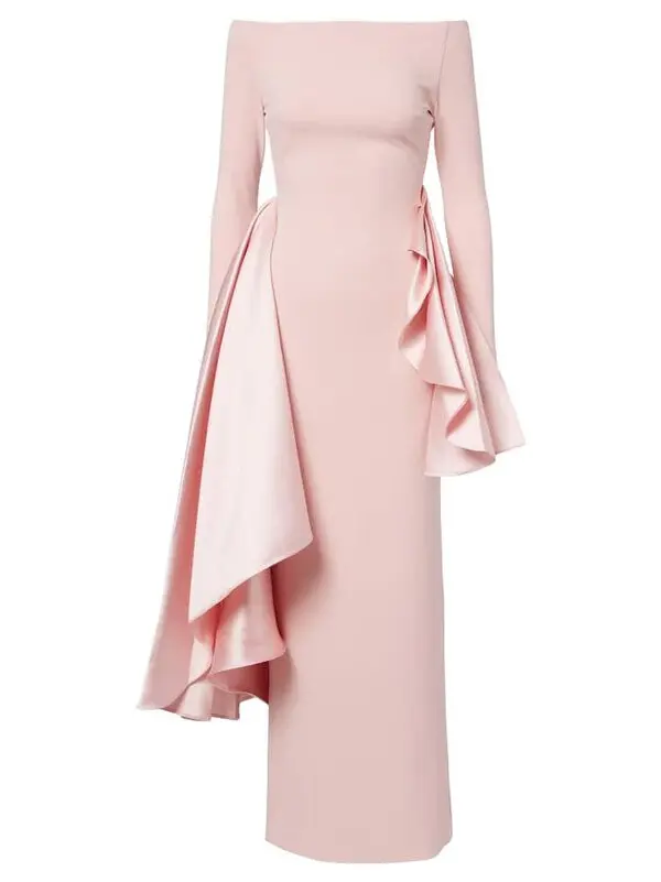 Solace London Kiana Draped Off-shoulder Maxi Dress - Pink