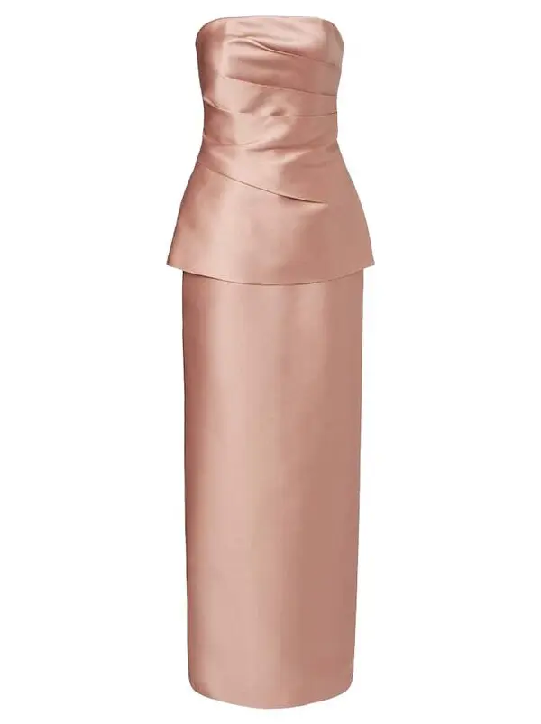 Solace London Lucille Strapless Gown - Pink