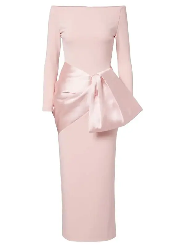 Solace London Rhianne Satin-trimmed Cocktail Dress - Pink
