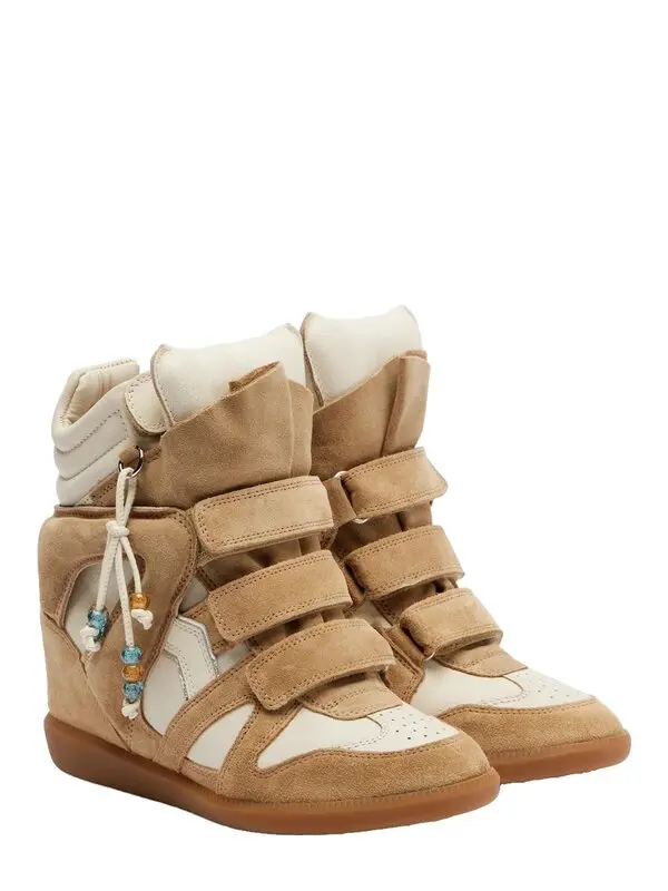 Isabel Marant Bekett Suede High-top Sneakers - Beige