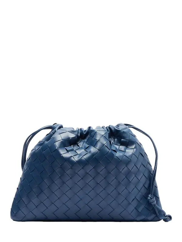 Bottega Veneta Intrecciato Leather Pouch - Blue