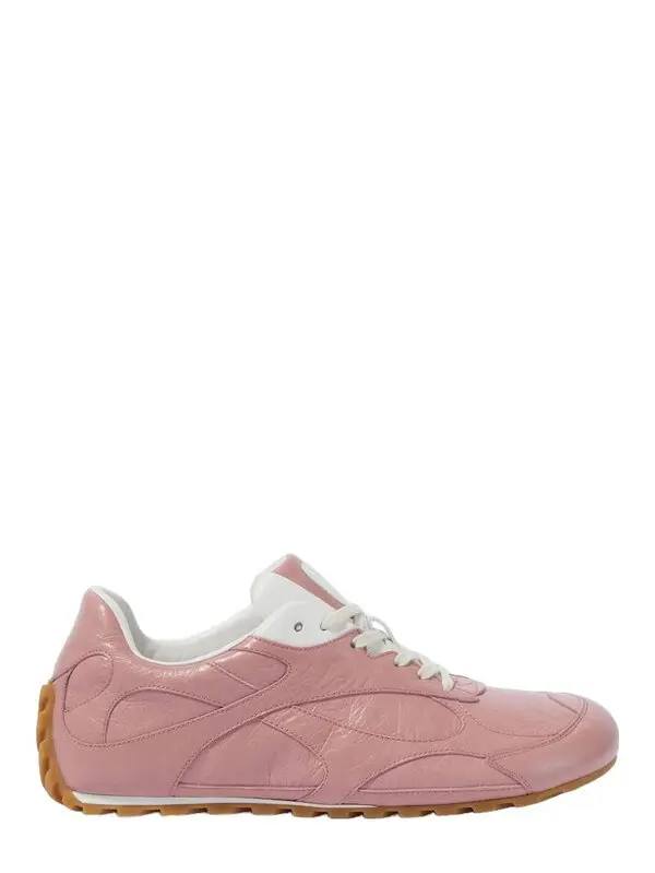 Bottega Veneta Orbit Flash Leather Sneakers - Pink