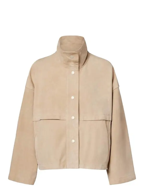 Nour Hammour Park Suede Jacket - Beige
