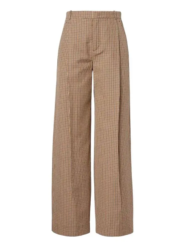 Vince Camille Cotton-blend Wide-leg Pants - Beige