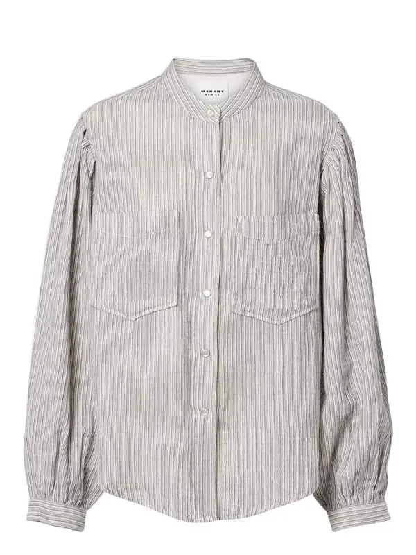 MARANT ETOILE Selvia Striped Cotton Shirt - Blue