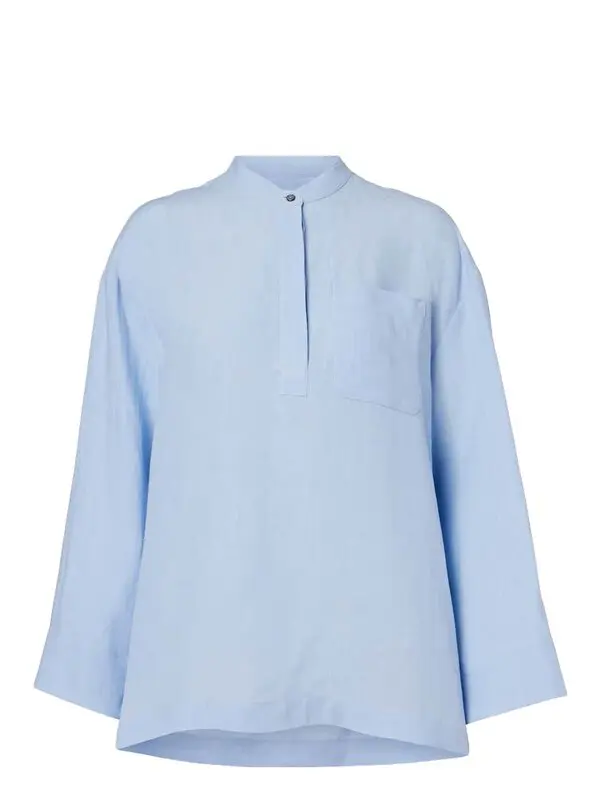 Max Mara Cantico Linen Blouse - Blue