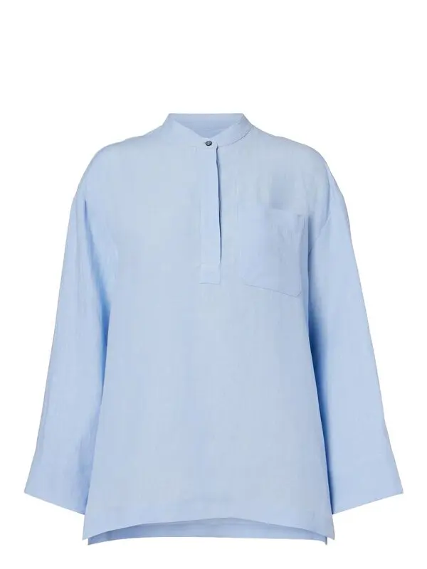Max Mara Cantico Linen Blouse - Blue