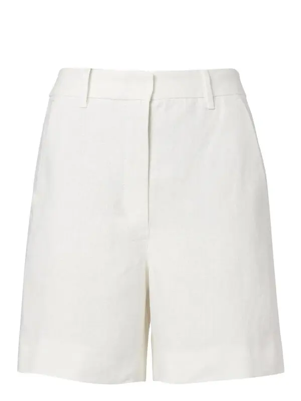 Max Mara Party Linen Shorts - White