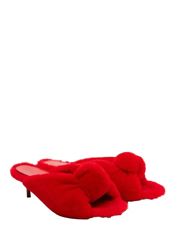 Bottega Veneta Wool Mules - Red