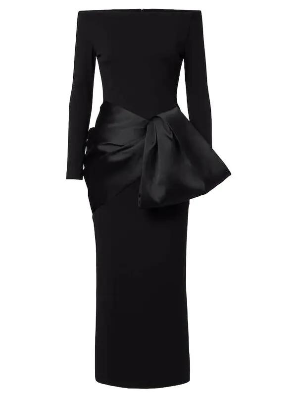 Solace London Rhianne Satin-trimmed Cocktail Dress - Black