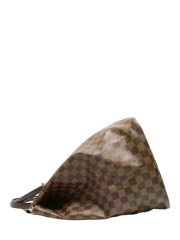 LOUIS VUITTON 2005 Damier Ebene Greenwich Pm Tote Bag - Brown