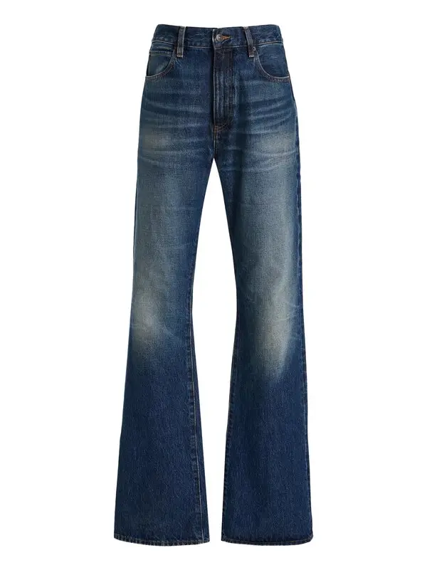 FRAME The Outlaw High-rise Bootcut Jeans - Dark Wash