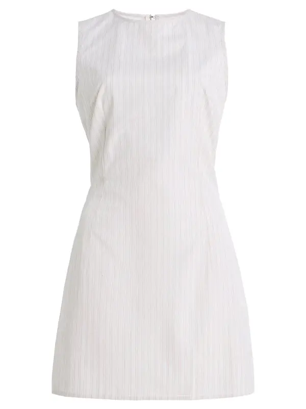 ALFIE Nori Striped Cotton Poplin Mini Dress - Bronze