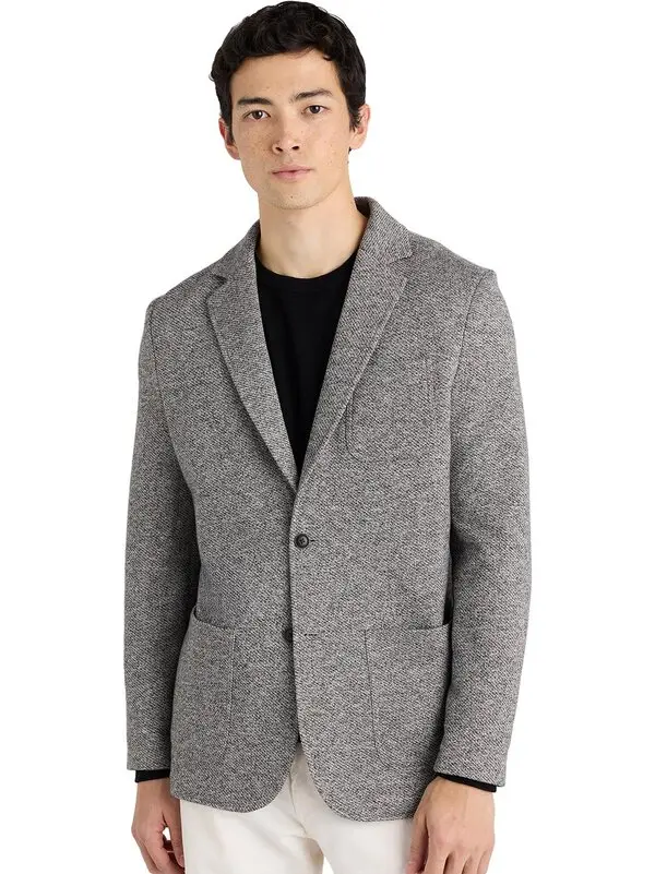 Quince Unstructured Knit Blazer - Heather Grey