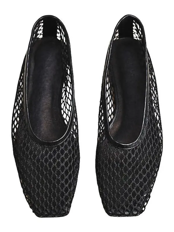 TONY BIANCO Buzz Mesh Ballet Flats - Black