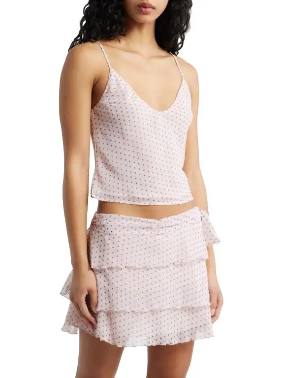 BELLA VENICE Sila Polka Dot Camisole - Pink