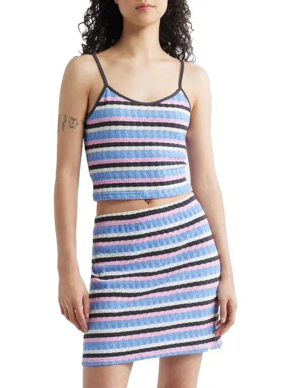 Rip Curl Bobby Stripe Cotton Blend Camisole - Blue Multi