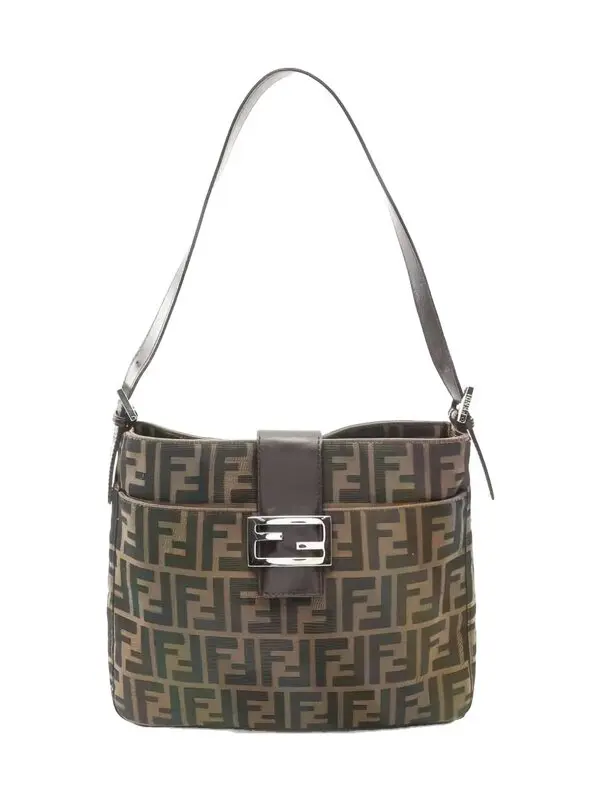 Fendi 2010s Zucca Shoulder Bag - Brown