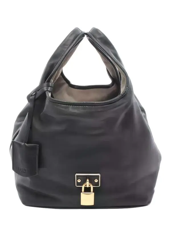 Loewe 2000s Callier Leather Tote Bag - Black