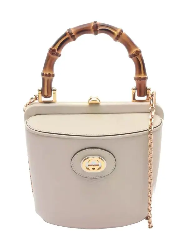 Gucci 2010s Bamboo Handbag - White