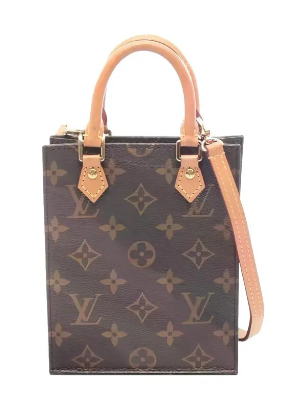 LOUIS VUITTON Petite Sac Plat Monogram Tote - Brown