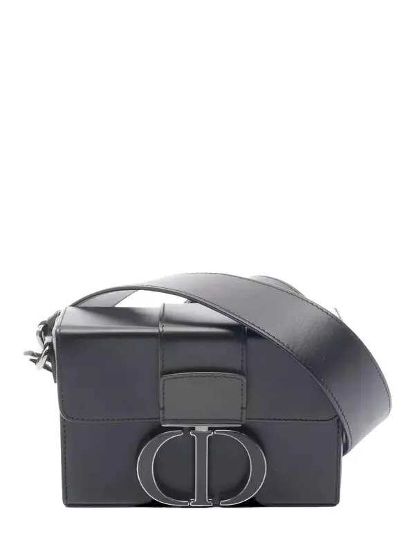 Dior 2010s 30 Montaigne Box Shoulder Bag - Black