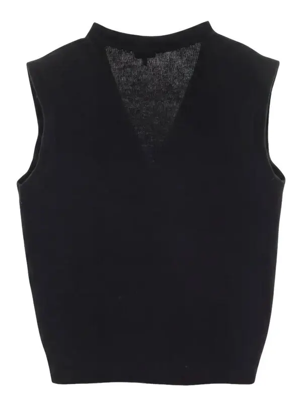 Loewe Anagram Detail Knitted Vest - Black