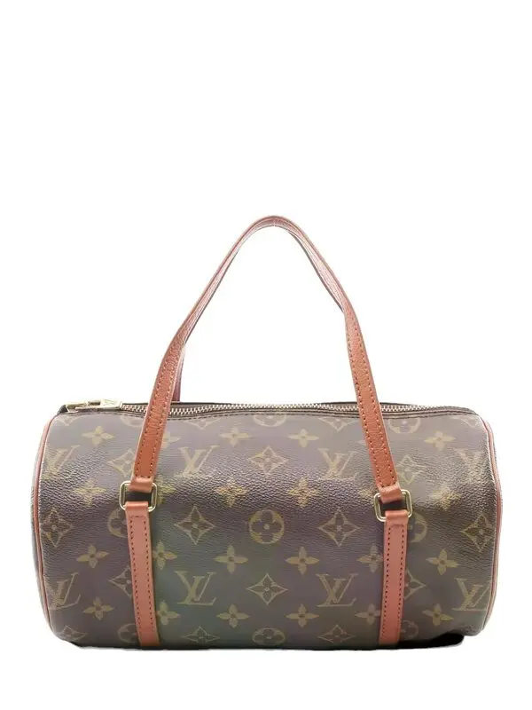 LOUIS VUITTON 1988 26 Monogram Barrel Tote - Brown