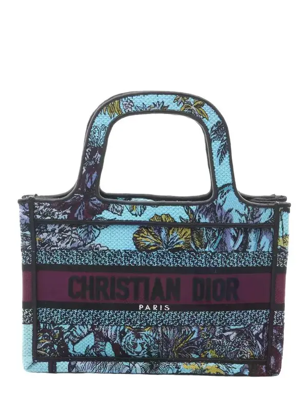 Dior 2010s Canvas Book Tote - Blue