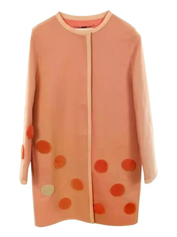 Fendi 2000s Collarless Coat - Orange