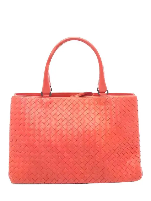 Bottega Veneta 2010s Intrecciato Tote Bag - Orange