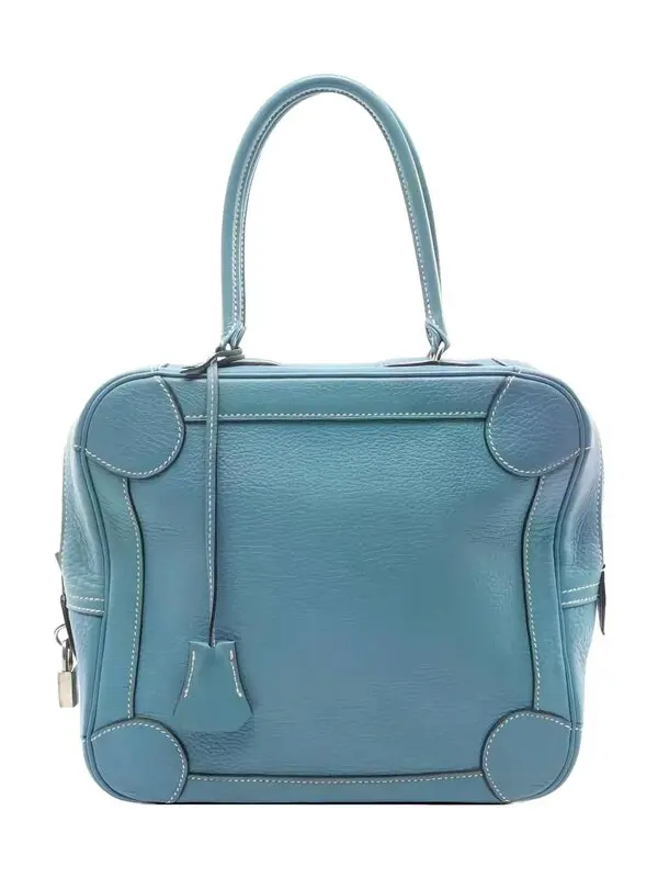 Hermès 2004 Omnibus Leather Tote Bag - Blue