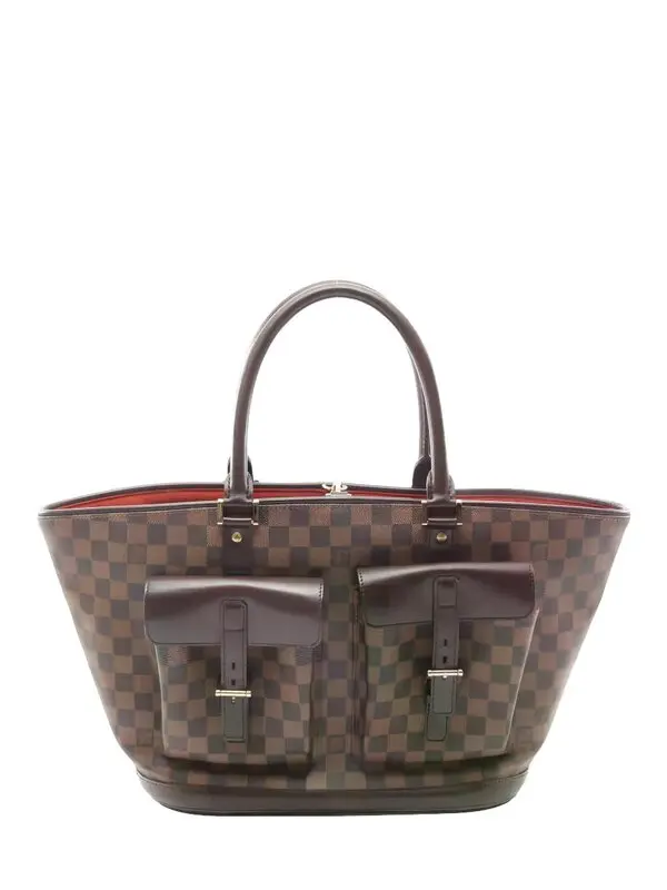 LOUIS VUITTON 2004 Manosque Gm Leather Handbag - Brown