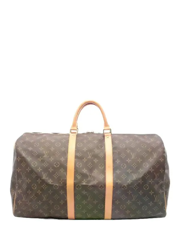 LOUIS VUITTON 2001 Keepall 55 Monogram Boston Bag - Brown