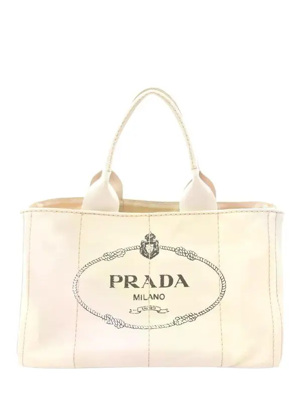 Prada 2000s Kanapa Tote - Neutrals