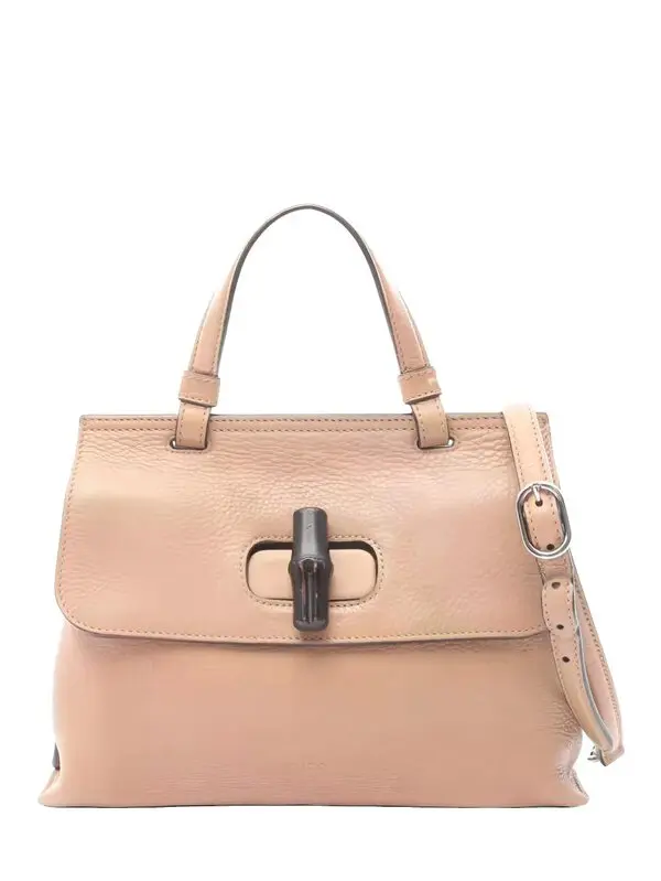 Gucci 2000s Bamboo Daily Leather Handbag - Neutrals