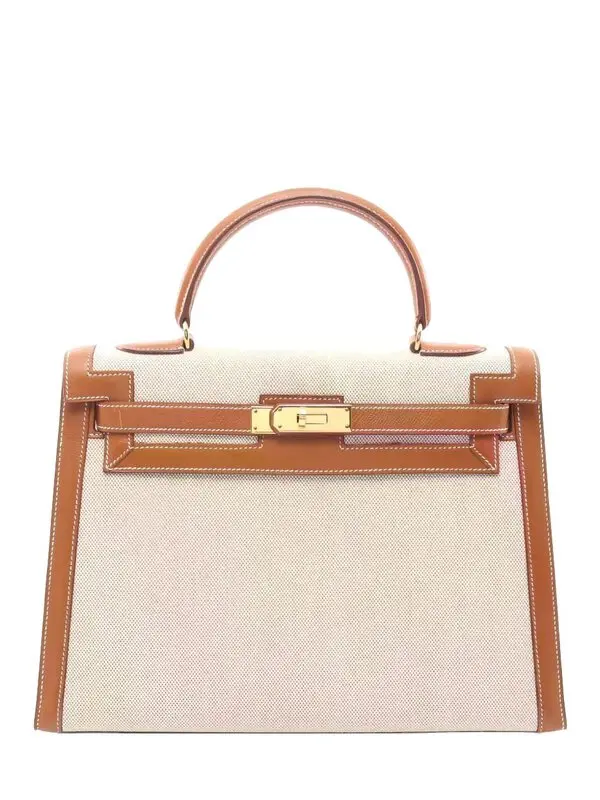 Hermès 1991 Kelly 32 Leather Handbag - Neutrals