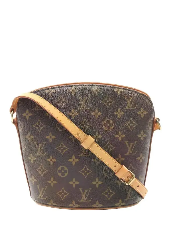 LOUIS VUITTON 2005 Drouot Monogram Shoulder Bag - Brown