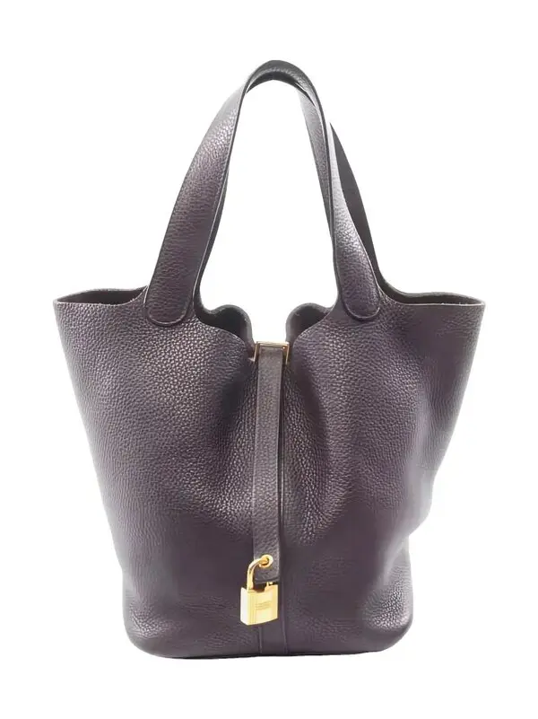 Hermès 2019 Picotin Lock Mm Taurillon Clemence Tote - Purple