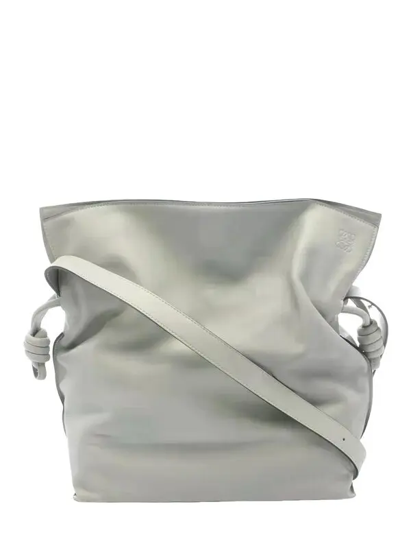 Loewe 2010s Large Flamenco Leather Shoulder Bag - Grey