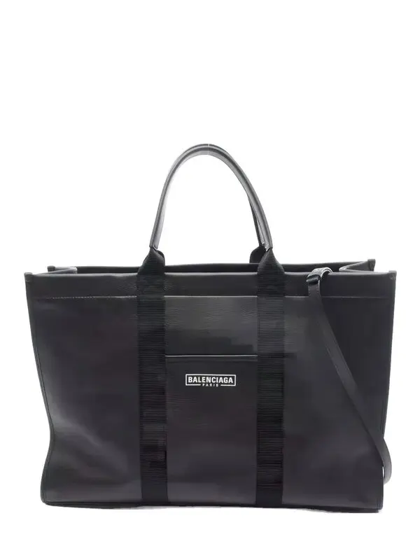 Balenciaga 2010s Hardware Leather Tote Bag - Black