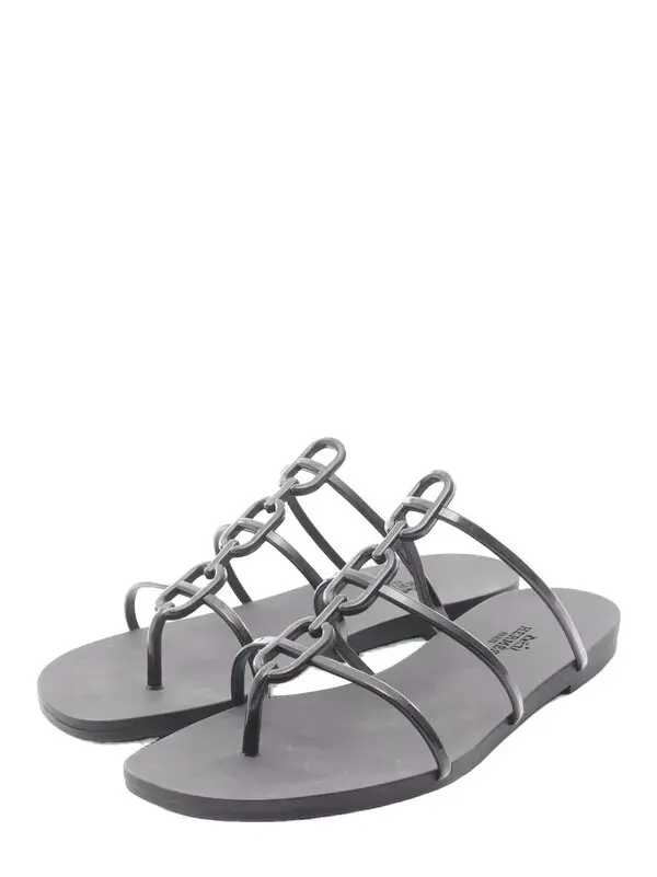 Hermès 2020s Mykonos Rubber Sandals - Black