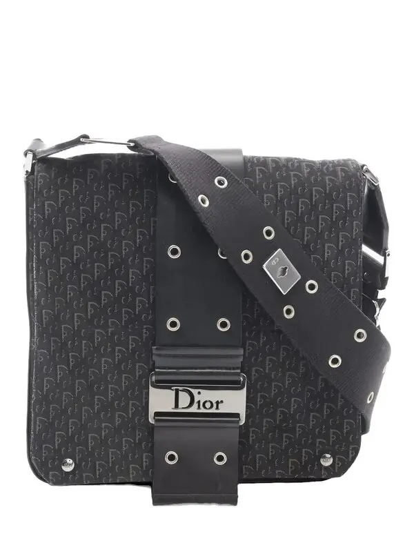 Dior 2010s Trotter Shoulder Bag - Black
